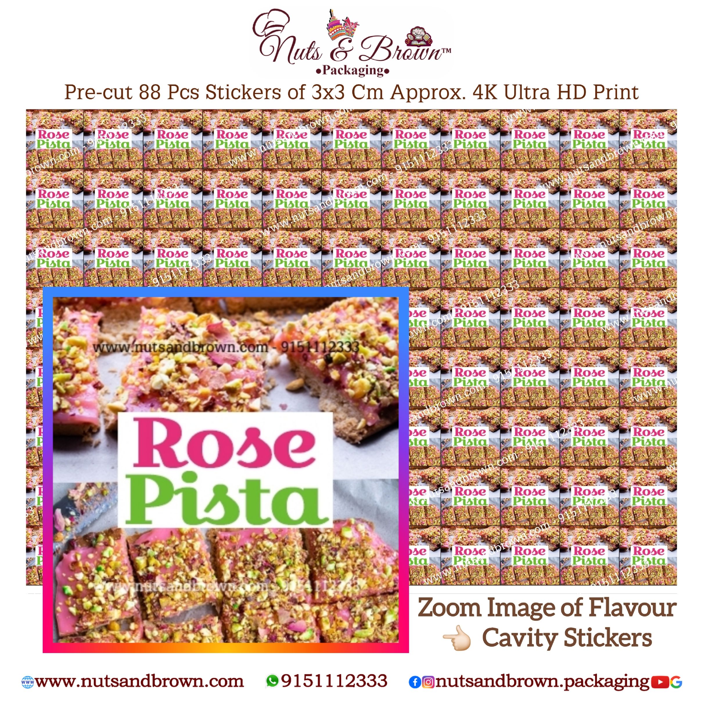 Chocolate Flavour Cavity Stickers | Nuts And Brown (Packaging)