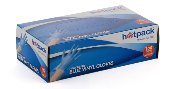 Gloves Blue Vinyl - Powder free 10X100PCS Large | Unibasma Cosmetics