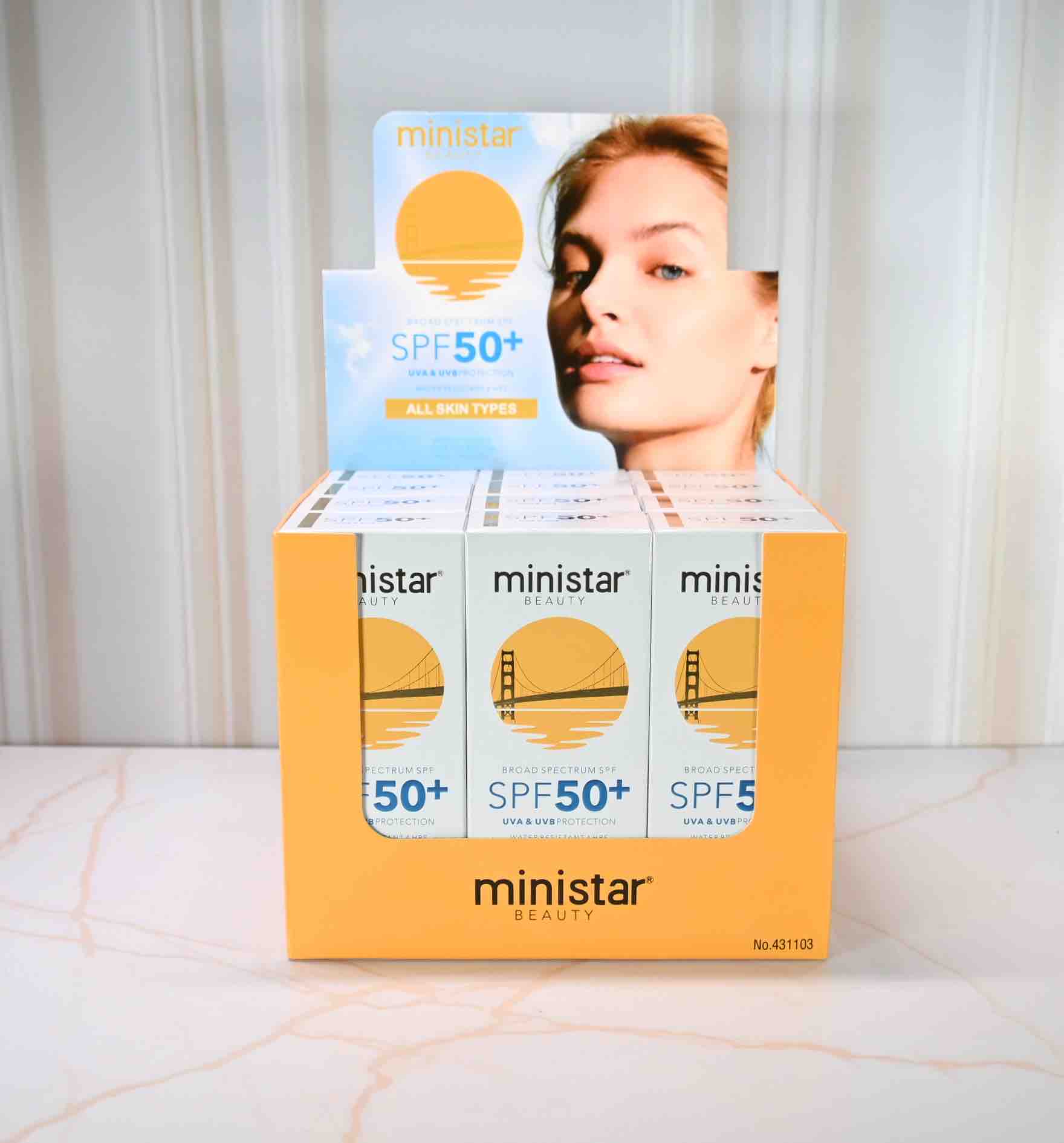 431103, BLOQUEADOR SOLAR MINISTAR TAPA AMARILLA | Clic’cloc cosmetics