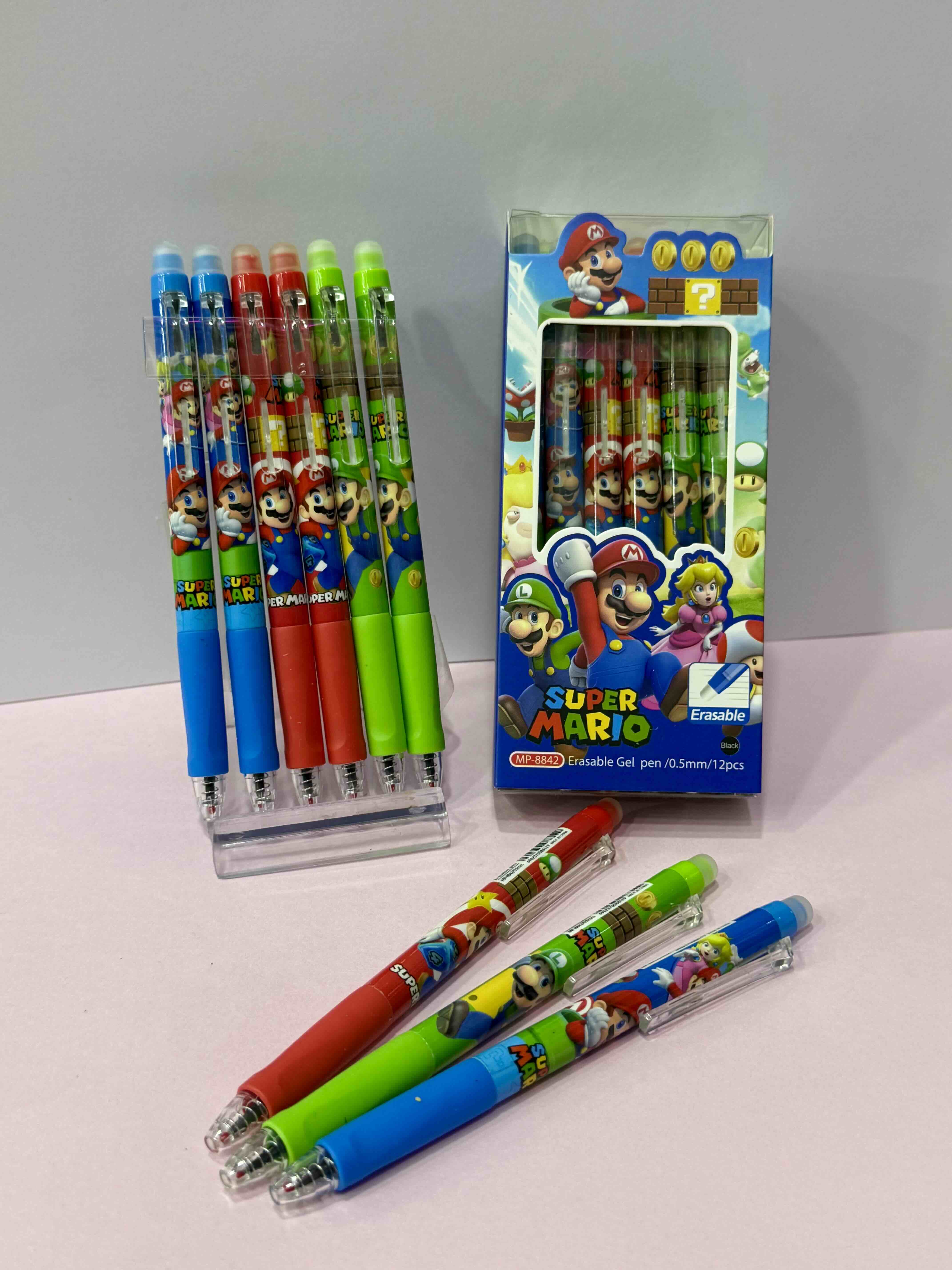 CAJA X12 BOLIGRAFO TINTA BORRABLE SUPER MARIO | La tienda del Esfero Kawaii