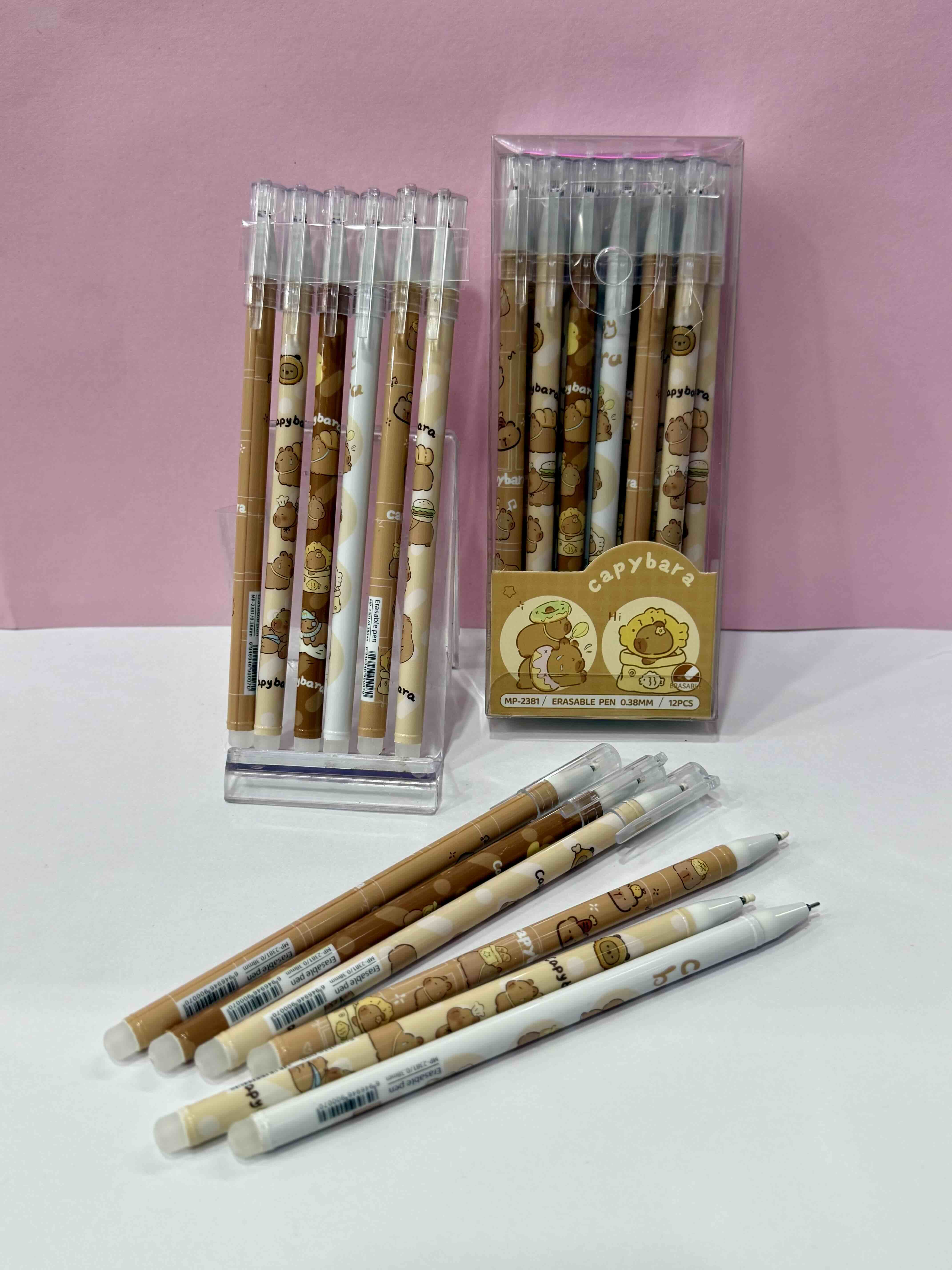 CAJA X12 BOLIGRAFO TINTA BORRABLE NEGRA CAPIBARA TAPA | La tienda del ...