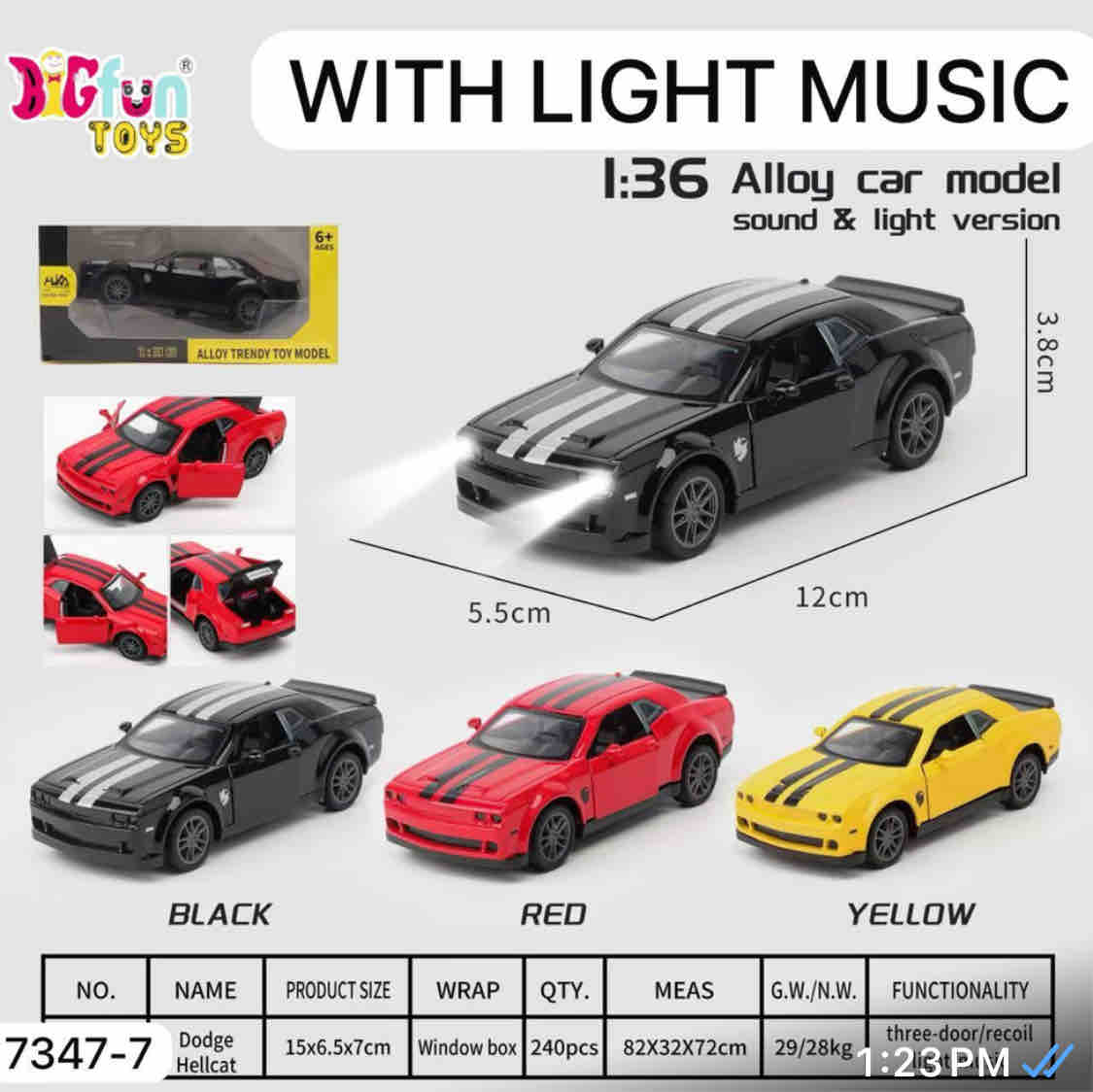 MINI DODGE DIECAST CAR (BULK DISCOUNT) | GEETA TOYS