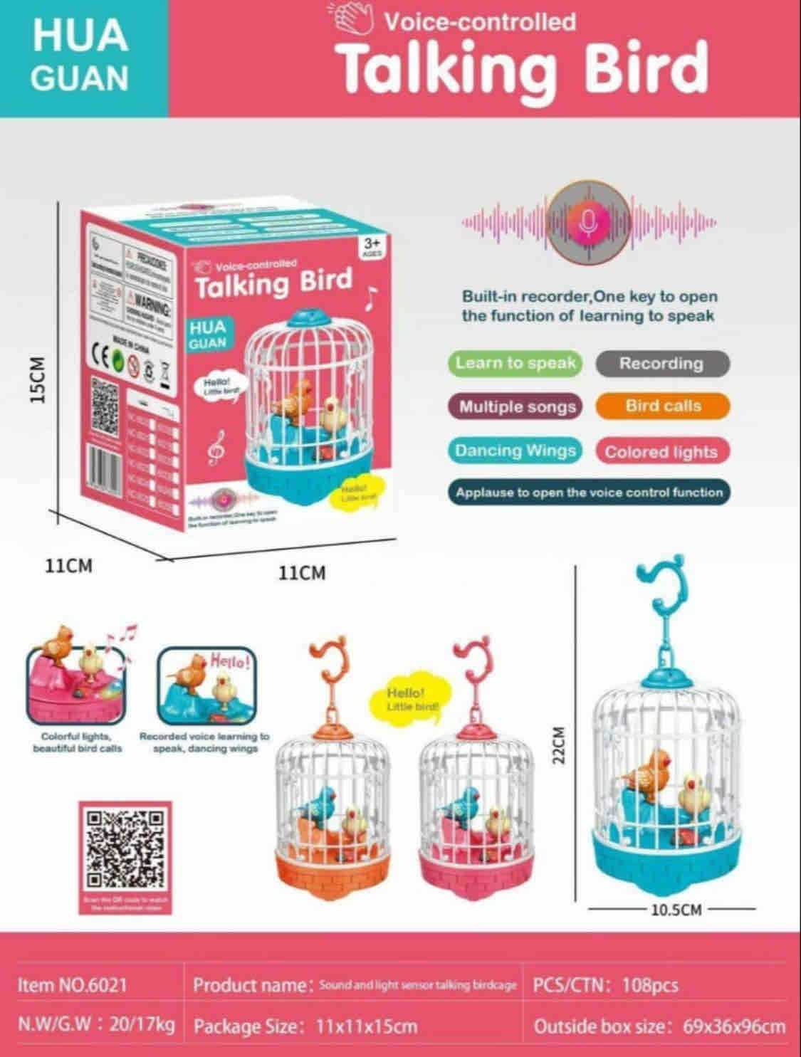 RECORDING BIRD PINJRA (BULK DISCOUNT) | GEETA TOYS