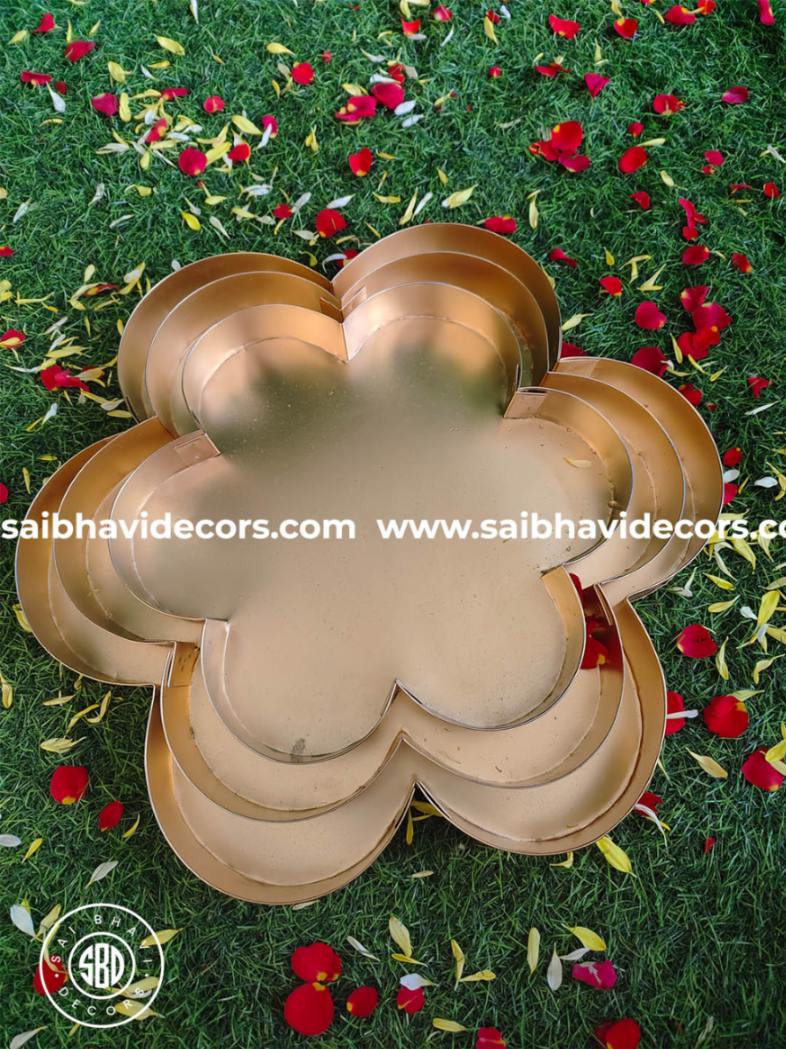 Flower Shape Designer Urli Set Of 3 | Sai Bhavi Decors