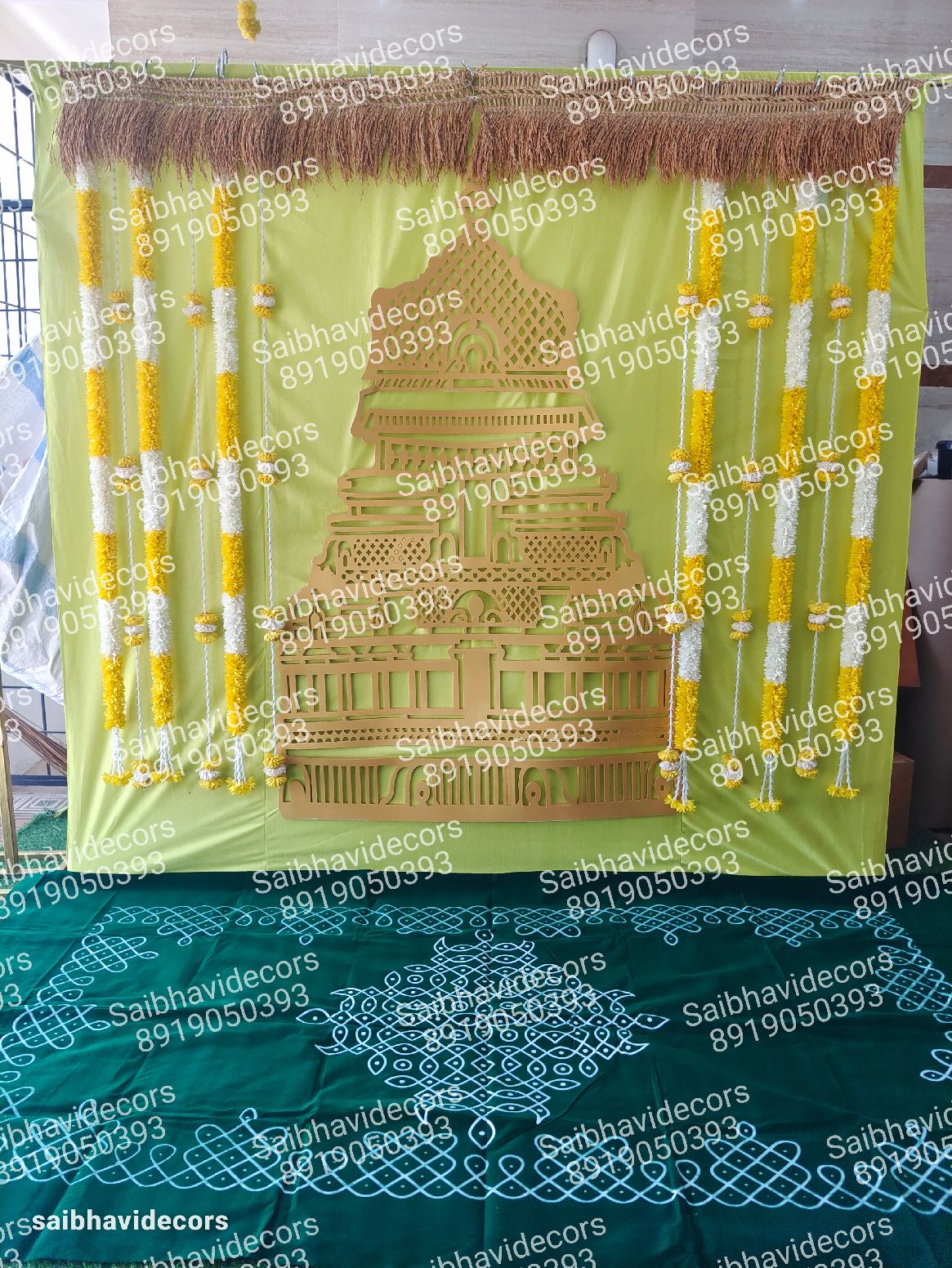 Temple Backdrop Sett | Sai Bhavi Decors