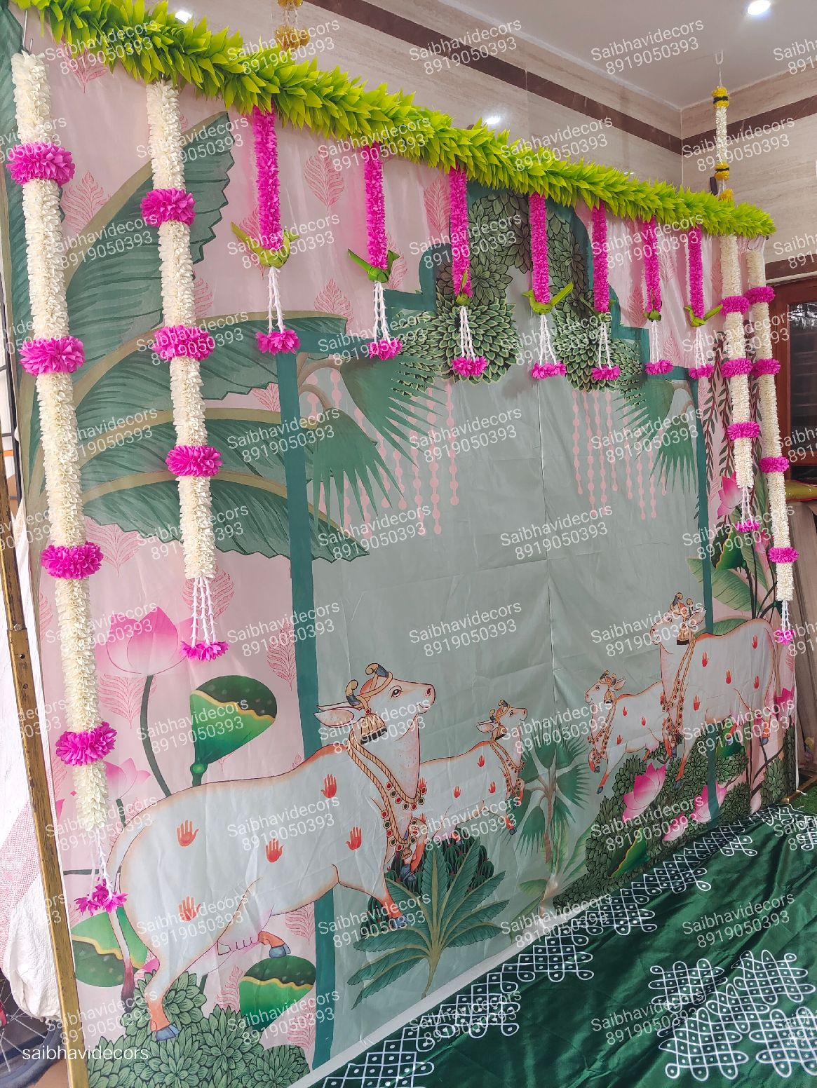 Traditional Pichwaicow Backdrop Set | Sai Bhavi Decors