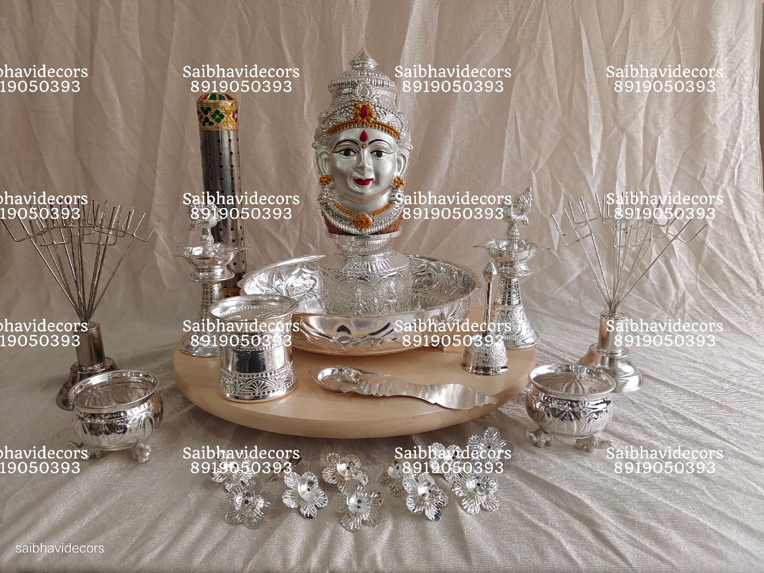 German Silver Pooja Items | Sai Bhavi Decors