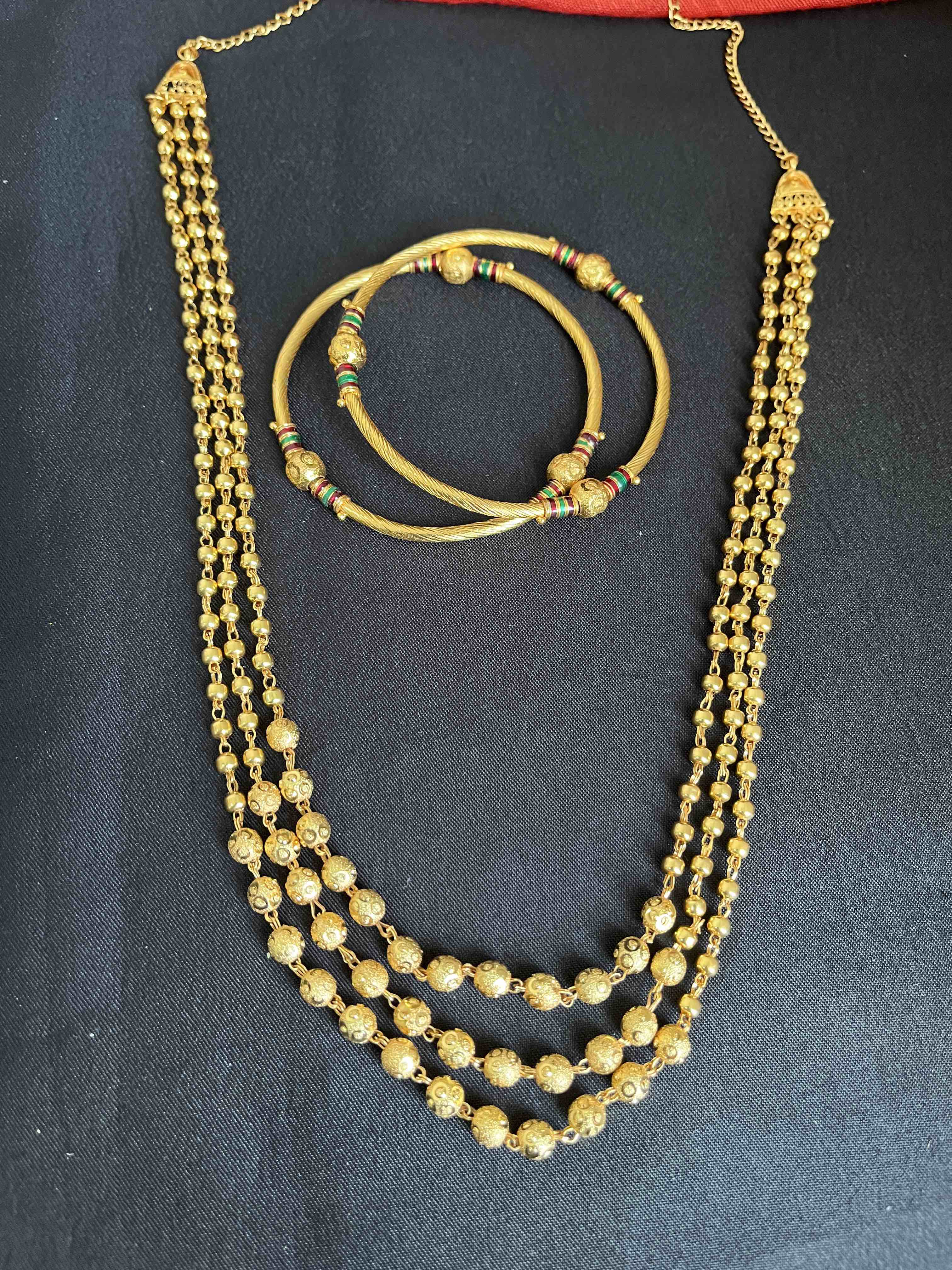 Combo Set Layered Mala with 2 Bangles | EthniQ