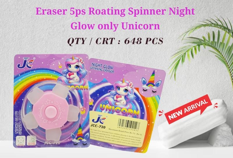 night glow unicorn spinner eraser | NT