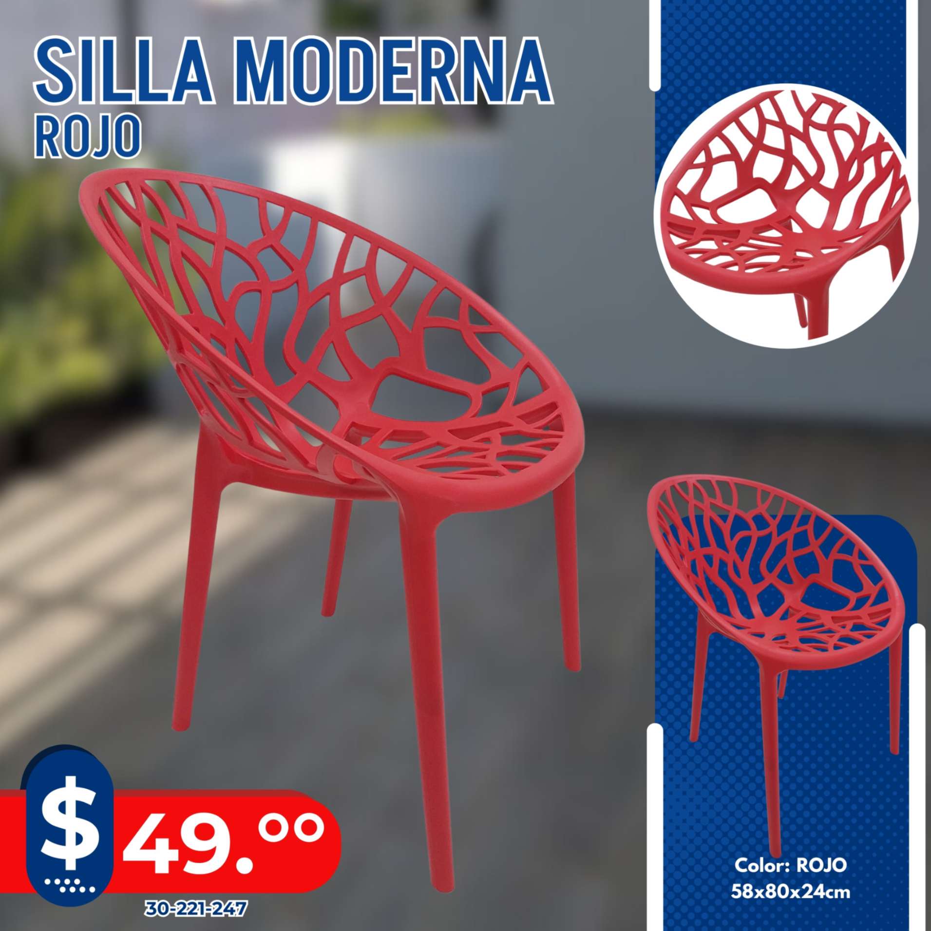 Silla Moderna Roja