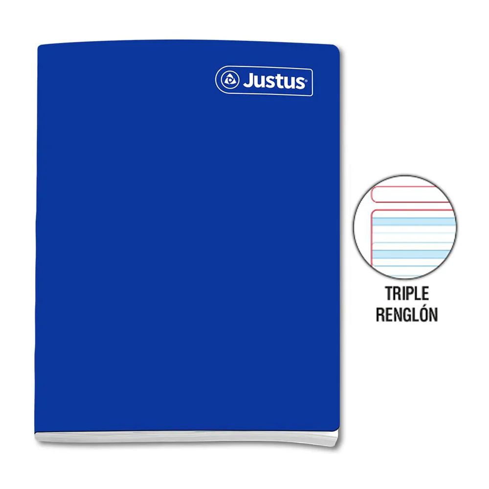 CUADERNO JUSTUS TRIPLE RENGLON SOLIDO | MADISON LUX IMPORTACIONES