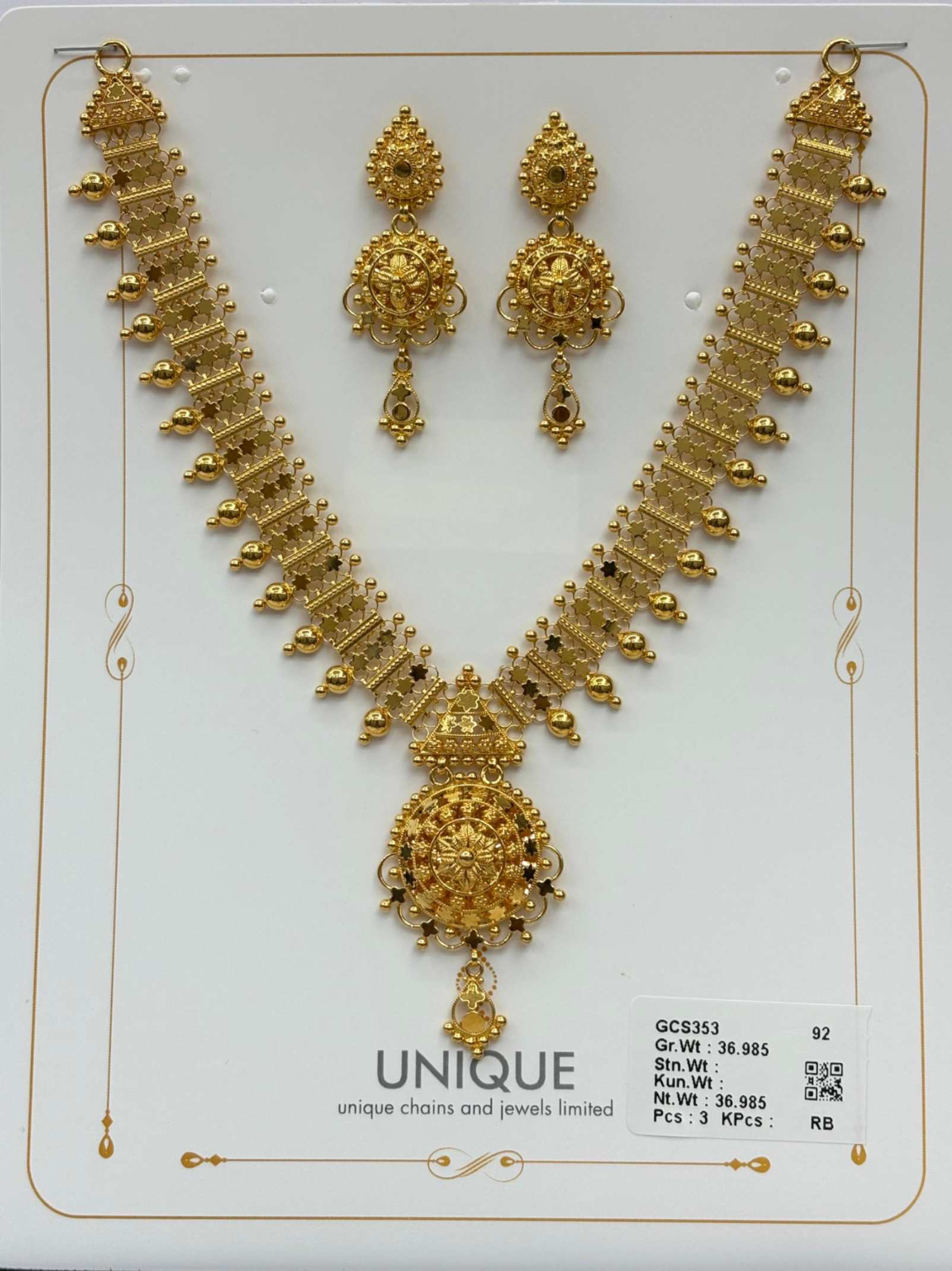 Chandan Short Sets | UNIQUE CHAINS AND JEWELS LIMITED