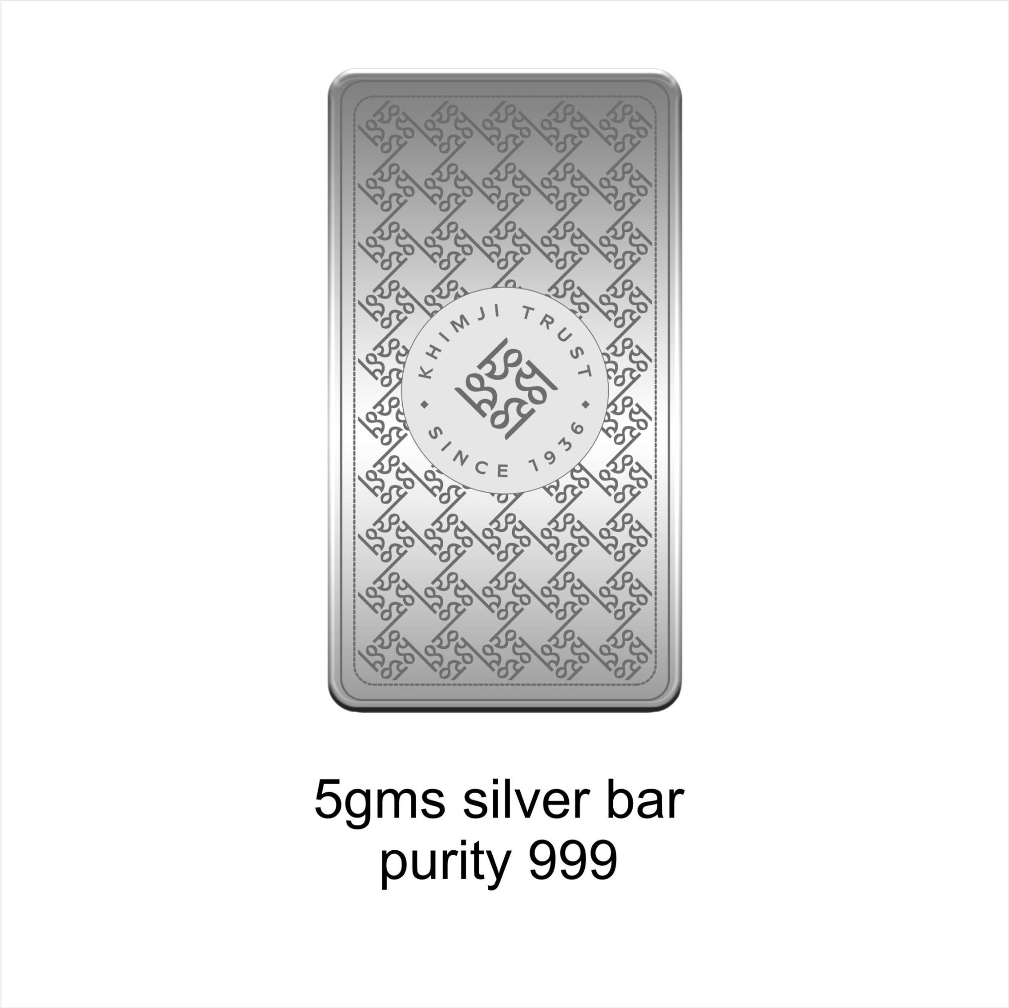 5 Gms Silver Bar purity 999 | KHIMJI JEWELLERS