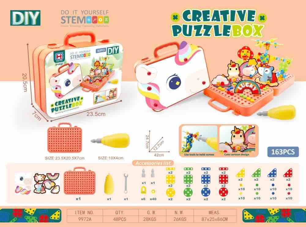 UNICORN CREATIVE PUZZLE BOX (BULK) | GBX TOY WORLD