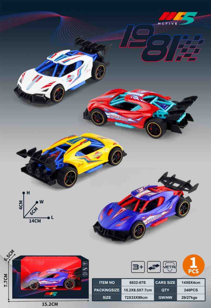 1:36 METAL RACING MOKA CAR (BULK) | GBX TOY WORLD
